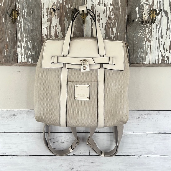 henri bendel | Bags | Henri Bendel Canvas X Leather Backpack Bag | Poshmark